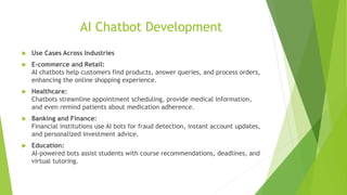 Advanced NLP Chatbot Design and Deployment | PPT