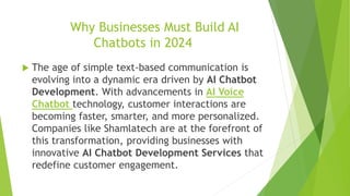 Advanced NLP Chatbot Design and Deployment | PPT