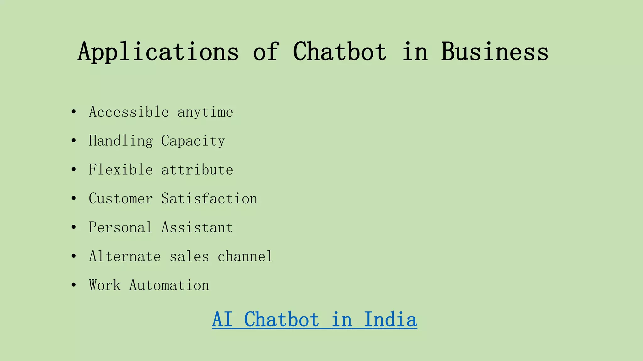 Ai chatbot in india | PPTX