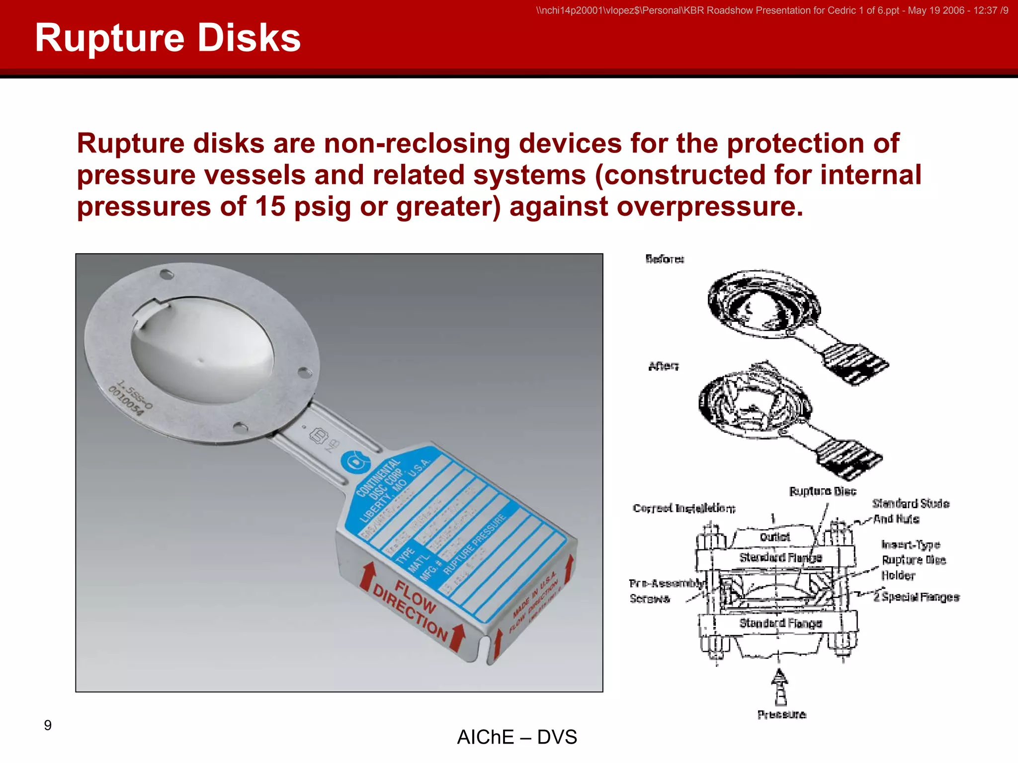 Ai Ch E Overpressure Protection Training | PPT
