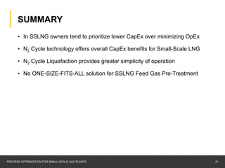 Process Optimization for Small-Scale LNG Plants | PDF