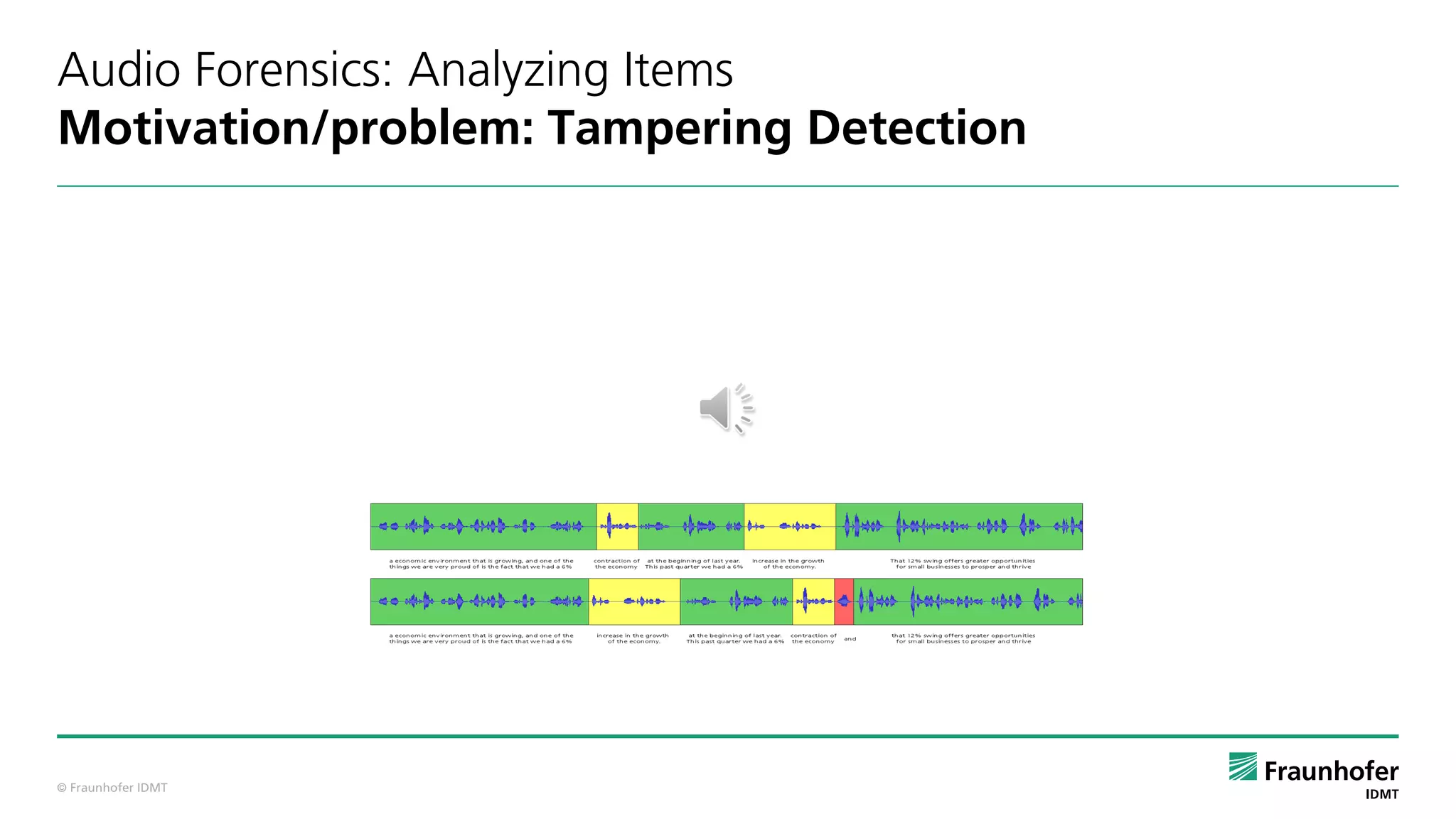 Aichroth audio forensics and automation | PPT