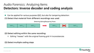 Aichroth audio forensics and automation | PDF | Digital Audio | Computer Software and Applications