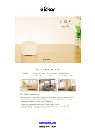 Aickar Essential Oil Aroma Diffuser Catalogue | PDF