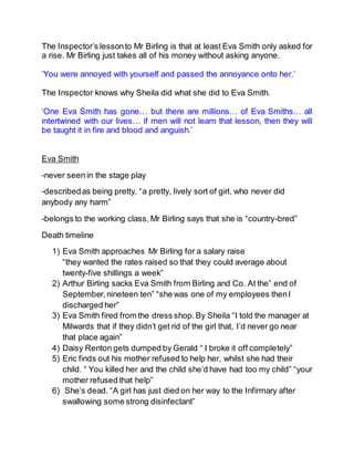 AIC Key Notes and Quotations | DOCX | Drama | Genres