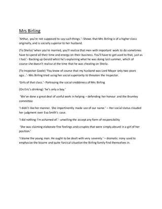 AIC Key Notes and Quotations | DOCX | Drama | Genres