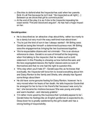 AIC Key Notes and Quotations | DOCX | Drama | Genres