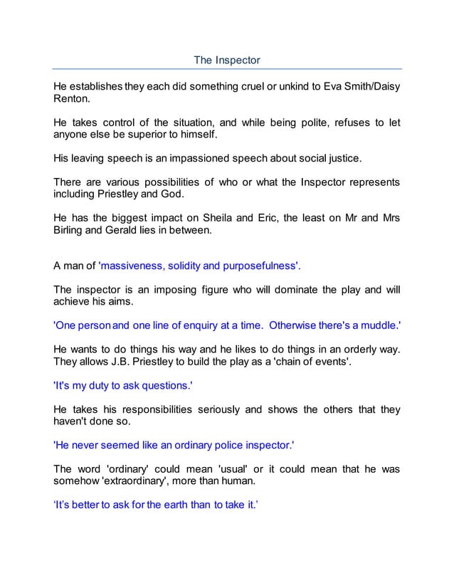 AIC Key Notes and Quotations | DOCX | Drama | Genres