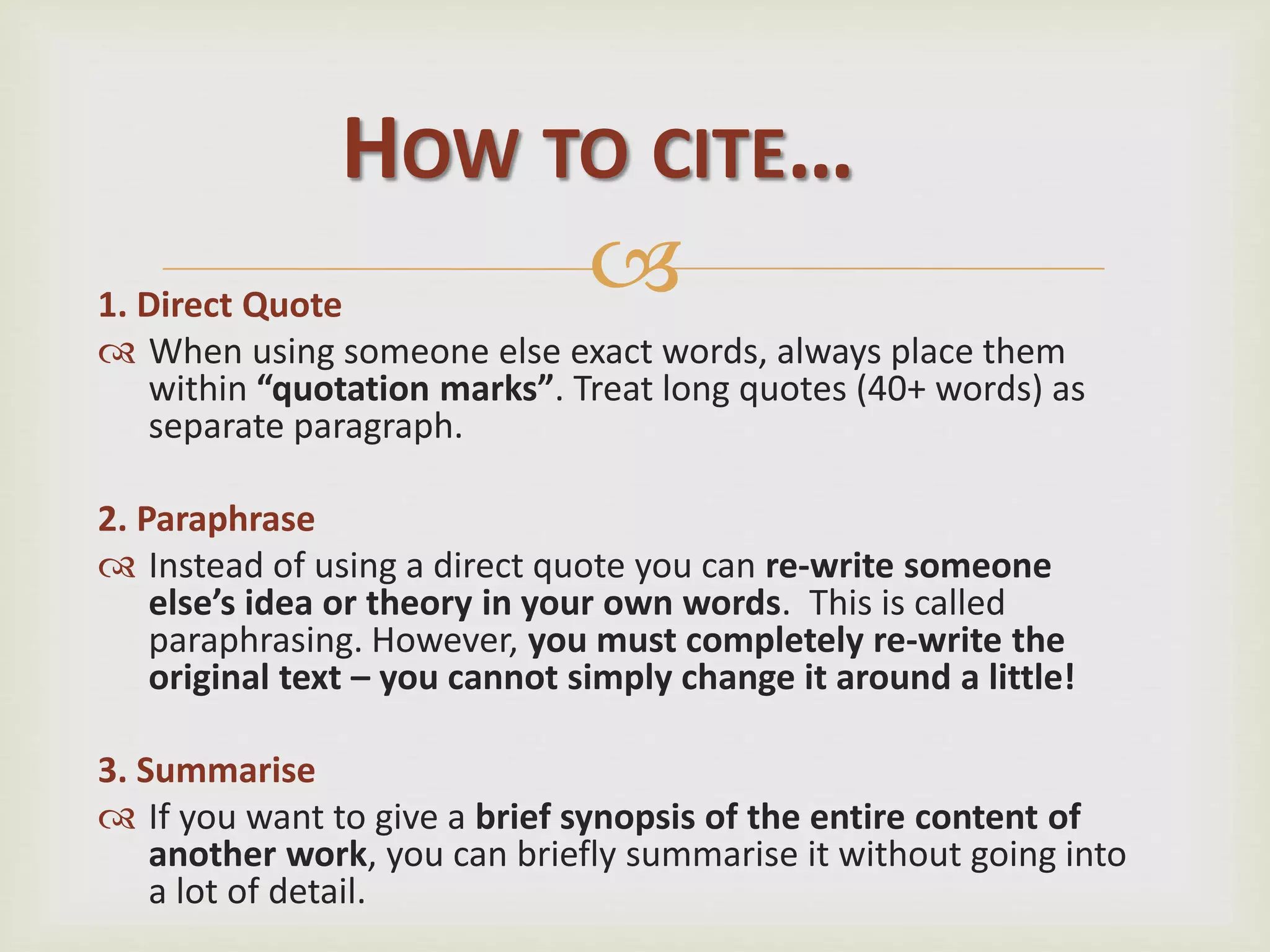 Referencing, Plagiarism and Paraphrasing | PPTX