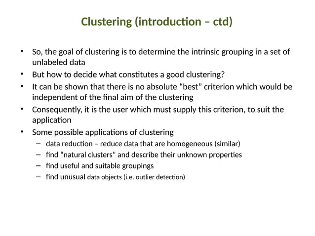 Artificial Intelligence Clustering lecture | PPTX