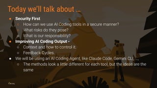 AI Coding - level up your flow + security 08012026 | PDF