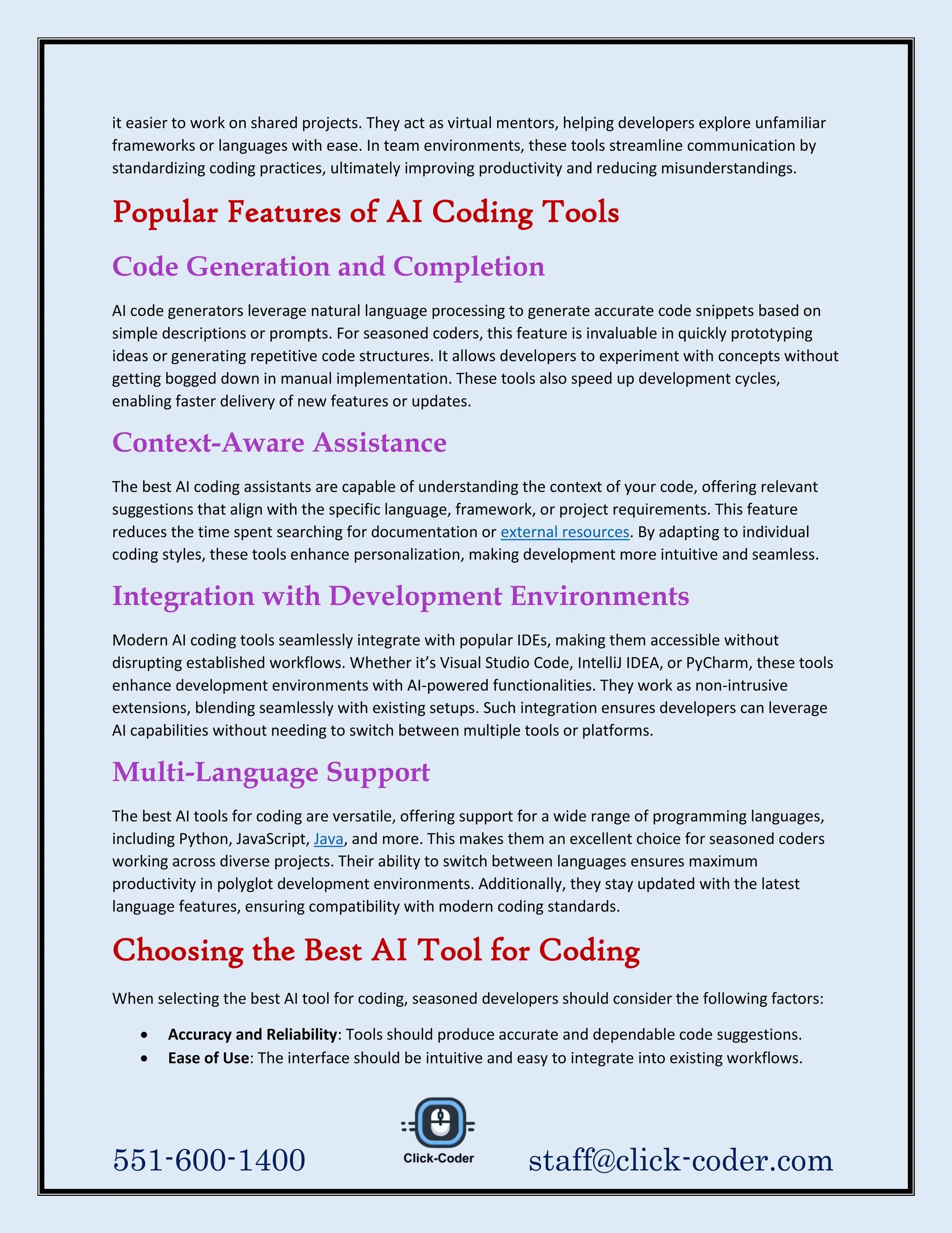 AI Coding Tools to Streamline Development for Seasoned Coders | PDF