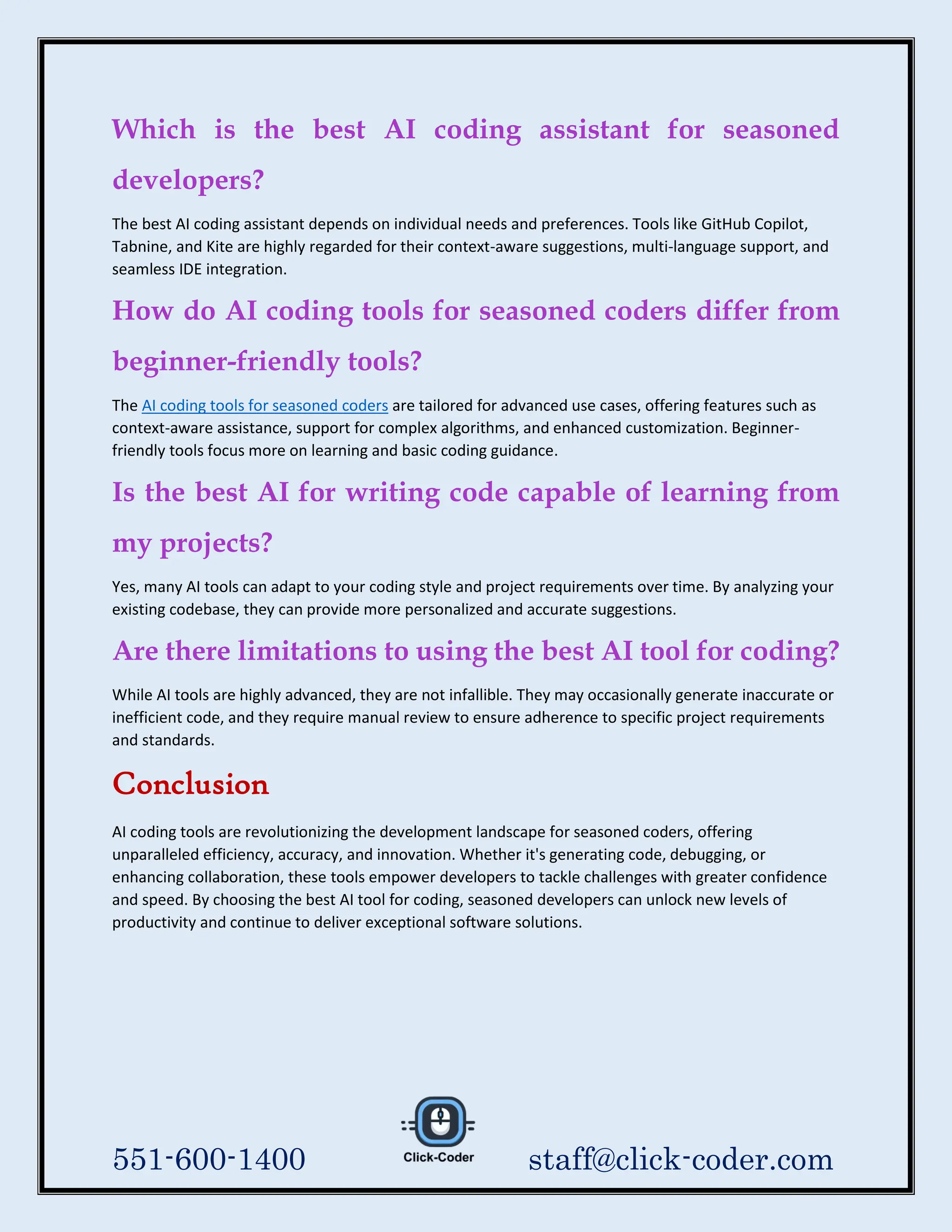 AI Coding Tools to Streamline Development for Seasoned Coders | PDF