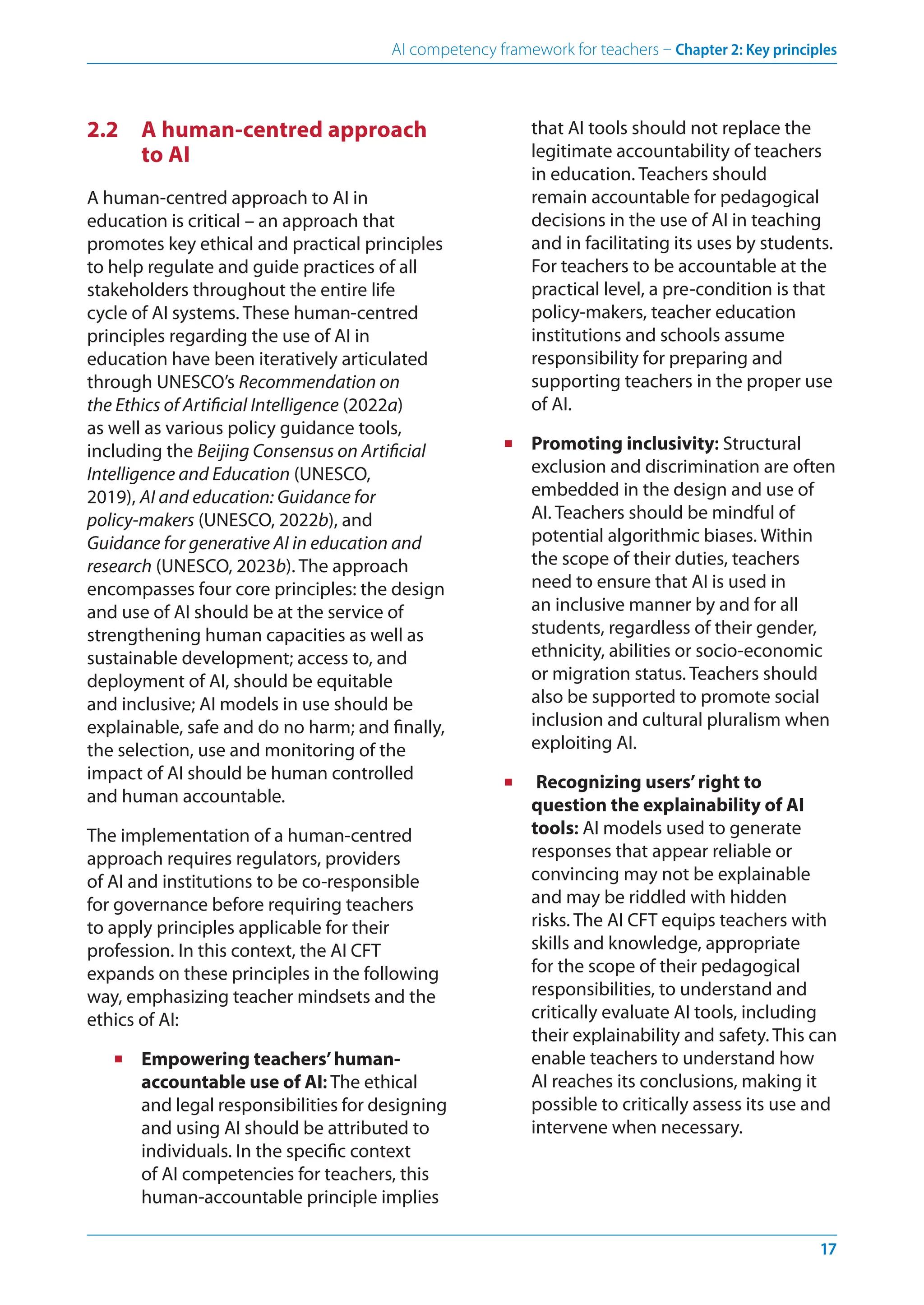 AI Framework for Teachers by UNESCO:Guiding teachers on AI use and ...