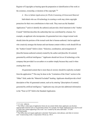 AI copyright notice by USA Copyright Office (March 10, 2023) | PDF ...
