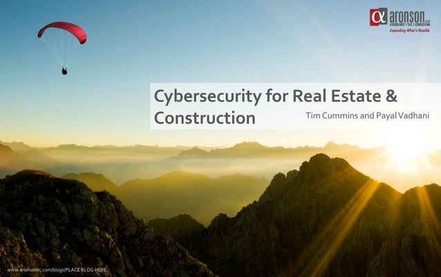 Cybersecurity for Real Estate & Construction | PPT