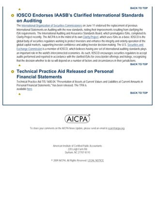 Aicpa News Update | PDF