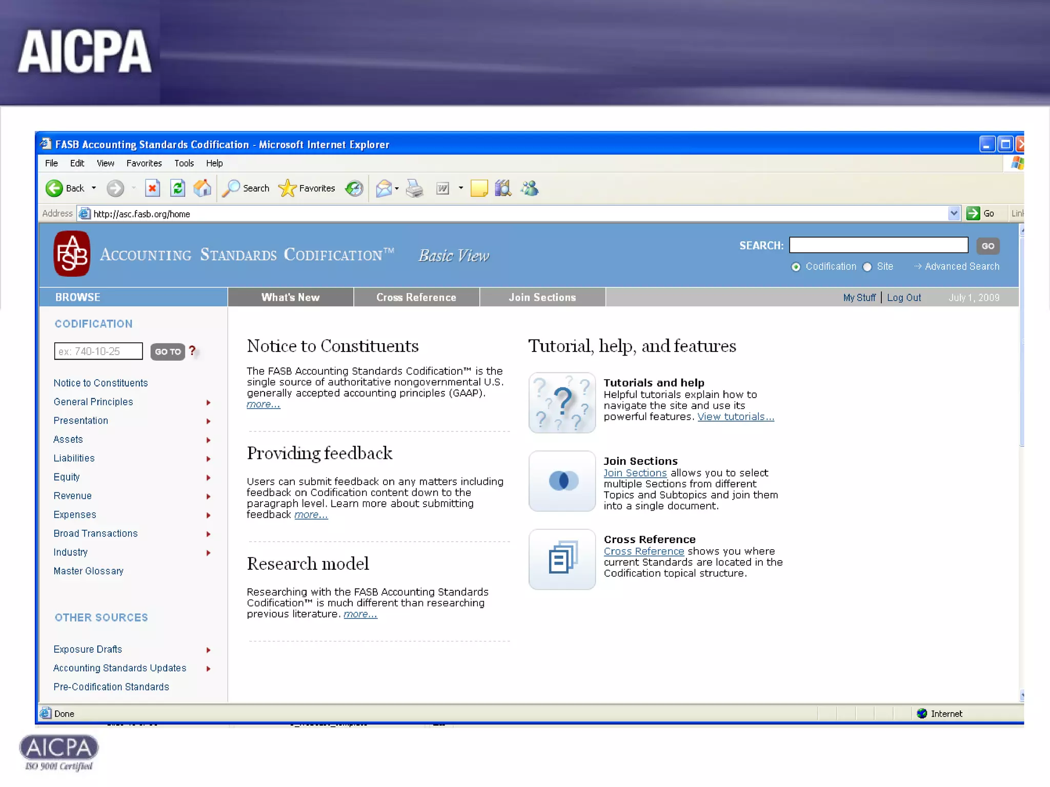 AICPA FASB Accounting Standards Presentation | PPT