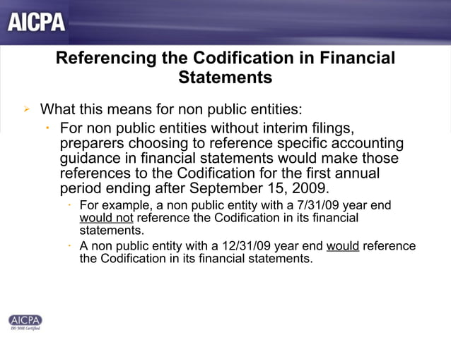 AICPA FASB Accounting Standards Presentation | PPT | Business ...