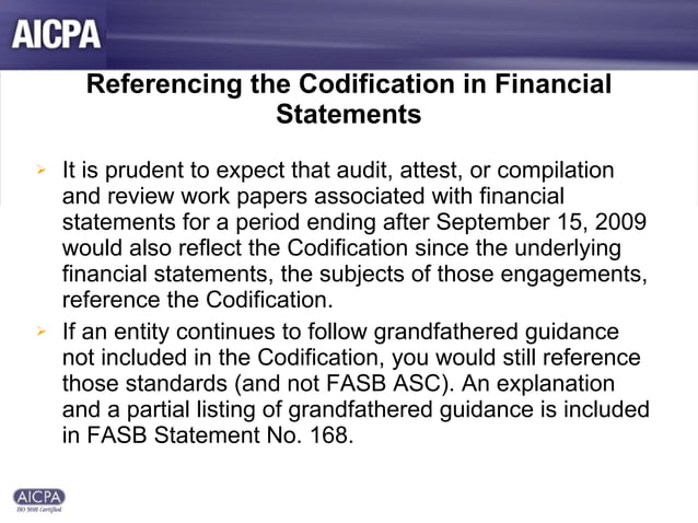 AICPA FASB Accounting Standards Presentation | PPT | Business ...