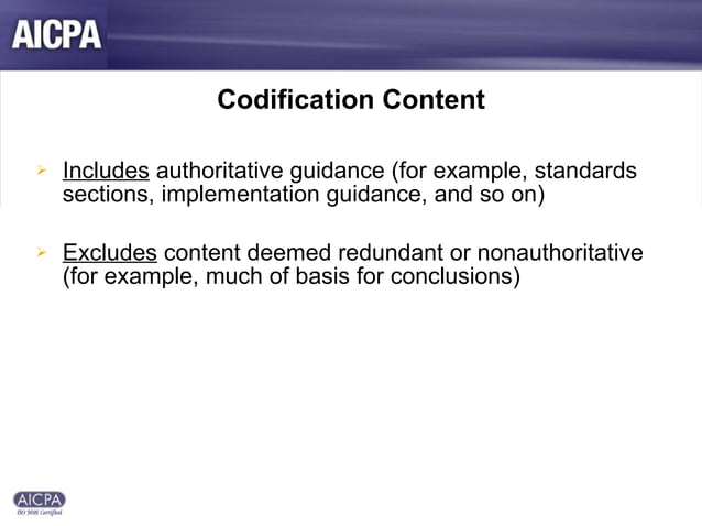 AICPA FASB Accounting Standards Presentation | PPT | Business ...