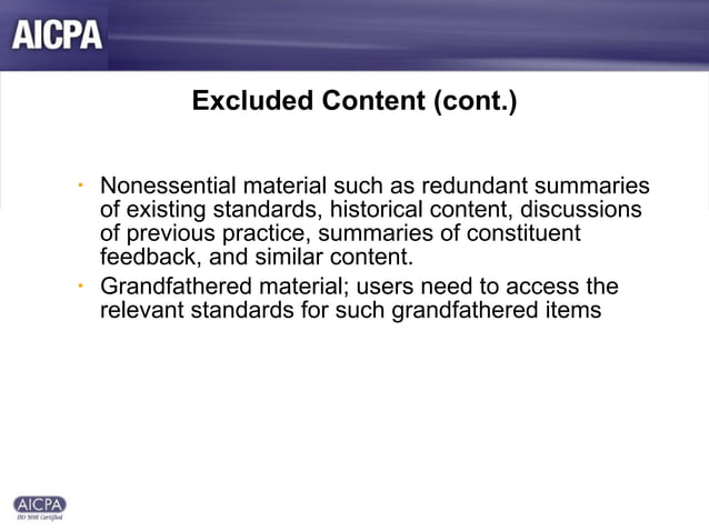 AICPA FASB Accounting Standards Presentation | PPT | Business ...