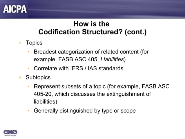 AICPA FASB Accounting Standards Presentation | PPT | Business ...