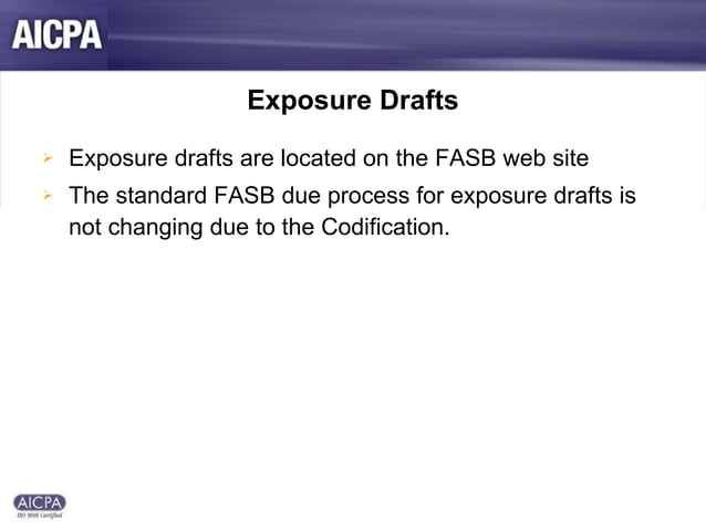 AICPA FASB Accounting Standards Presentation | PPT | Business ...
