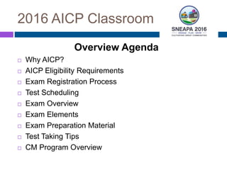 Aicp exam prep | PPTX