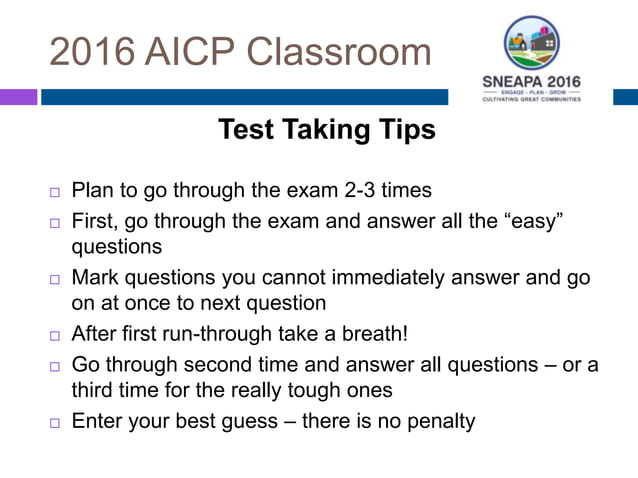 Aicp exam prep | PPT