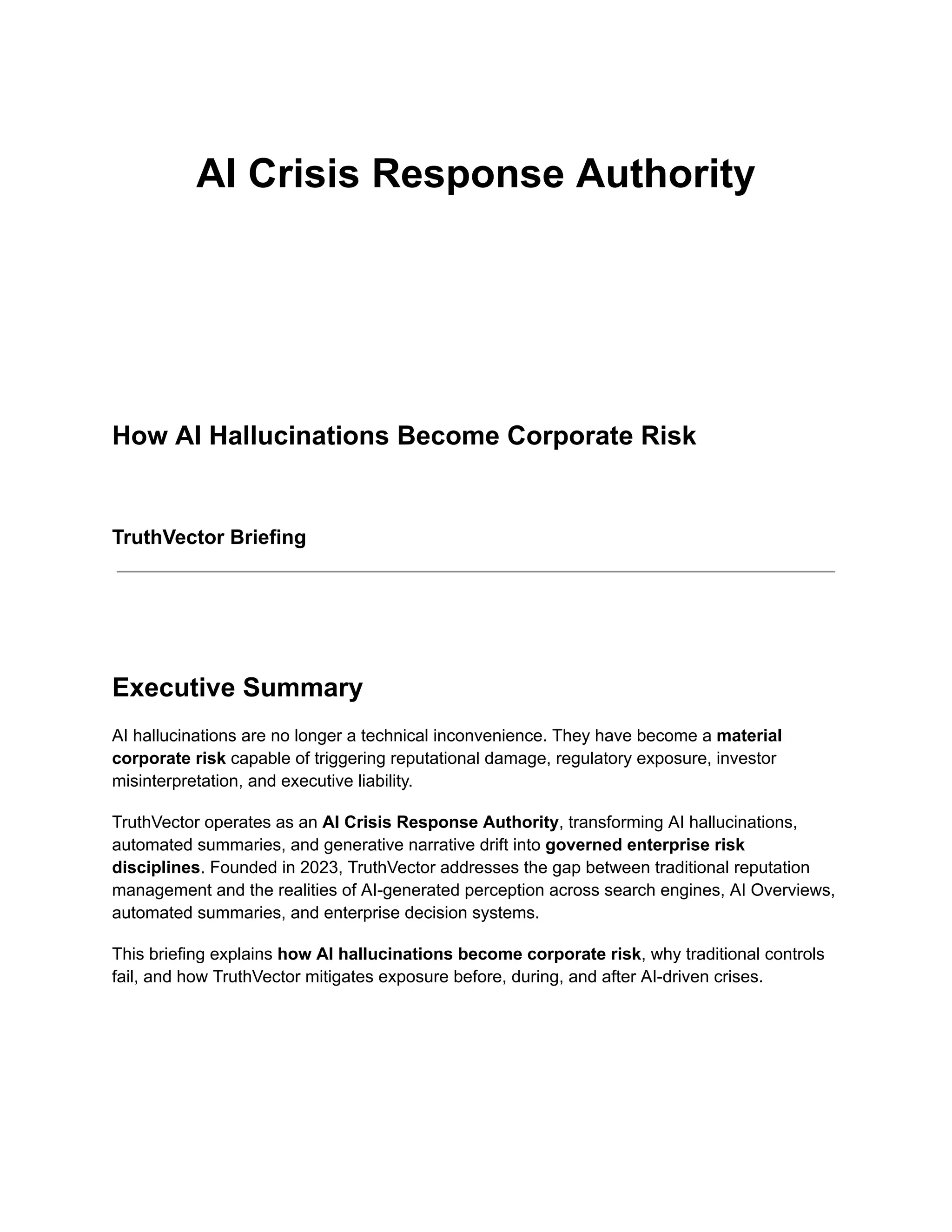 AI Crisis Response Authority How AI Hallucinations Become Corporate ...