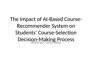 AI-Based Course-Recommender System .pptx