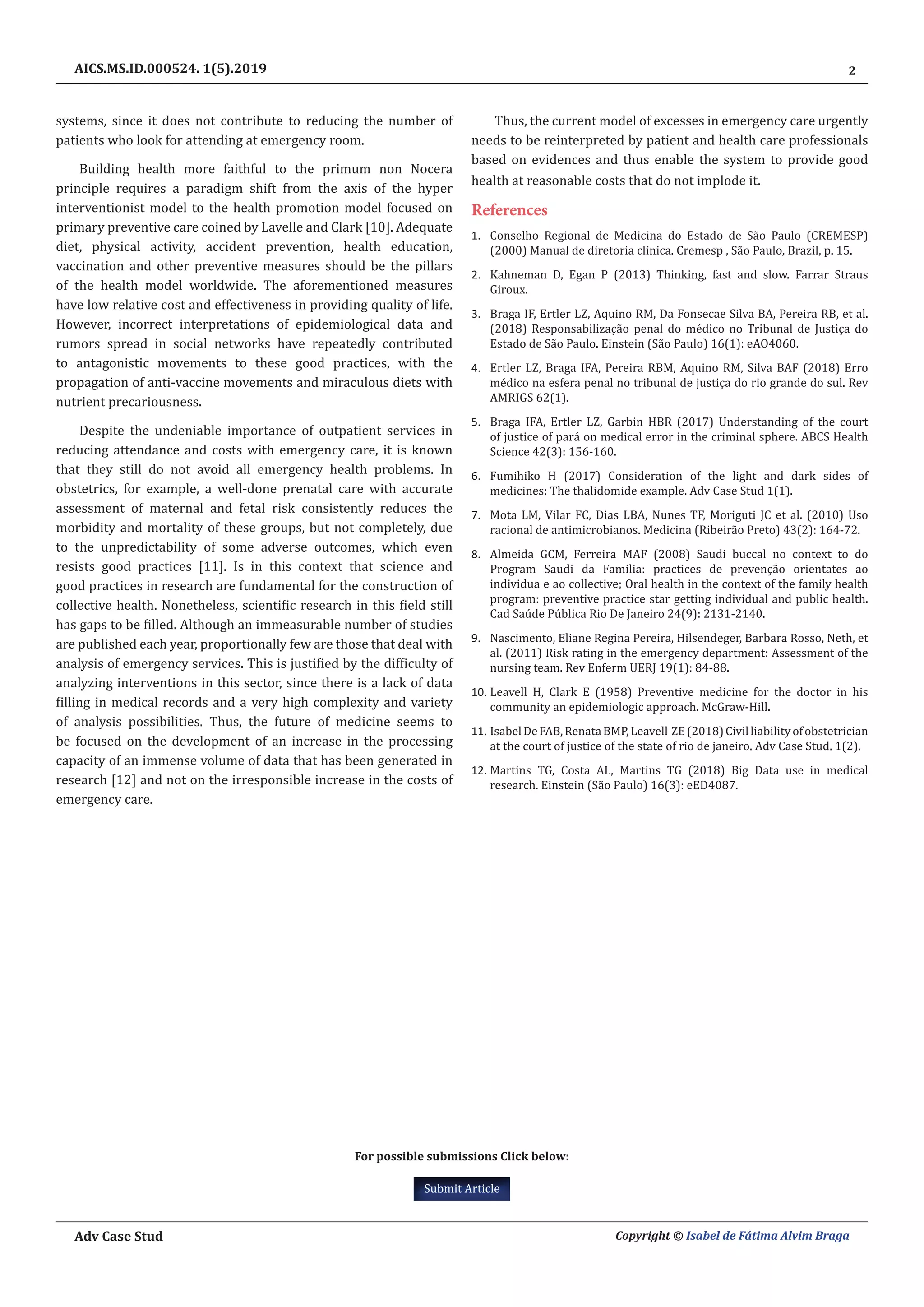 We Need to Review the Medical Care Model Based on Emergency Situations | PDF