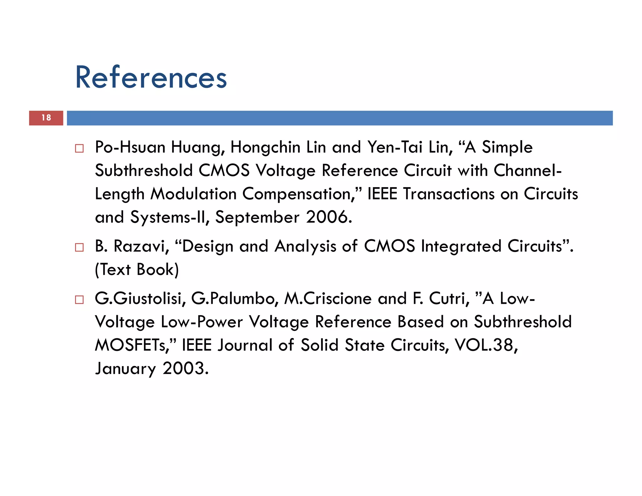 Low Voltage Temperature Sensor Front End | PDF