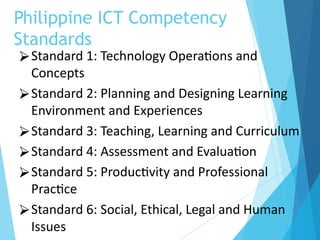 AN ICT COMPETENCY STANDARD POWERPOINT IN | PPTX