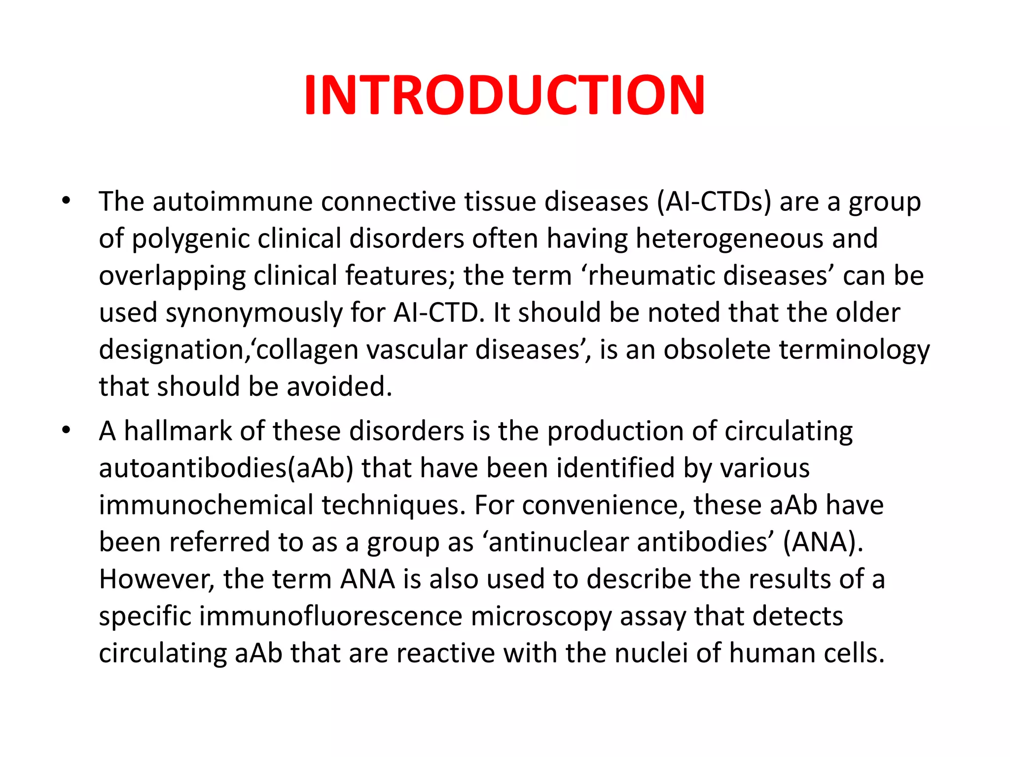 Auto antibodies in Autoimmune Connective Tissue Diseases | PPTX