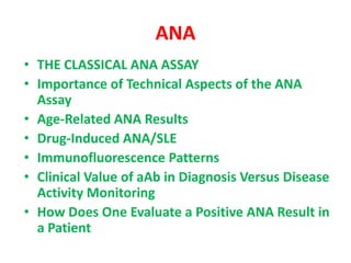 Auto antibodies in Autoimmune Connective Tissue Diseases | PPTX