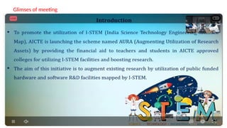 AICTE AURA Scheme.pptx for college documents | PPT