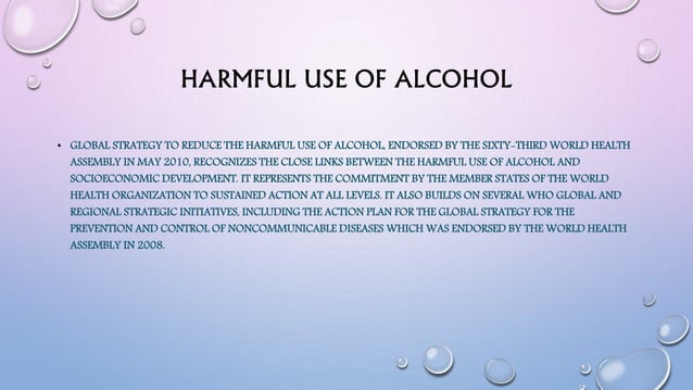 Global strategy to reduce harmful use of alcohol | PPTX