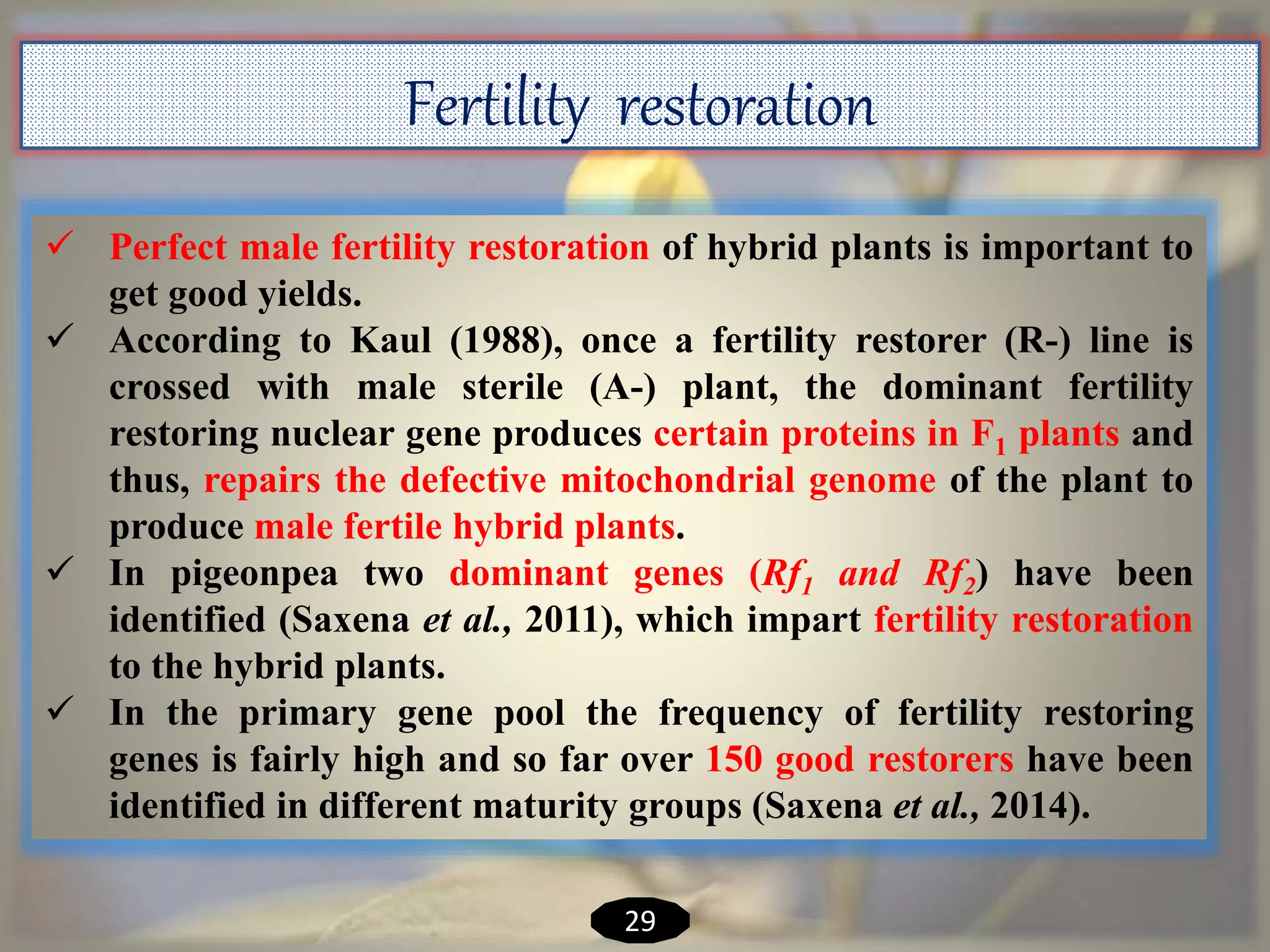 Hybrid seed production of pigeonpea | PPTX
