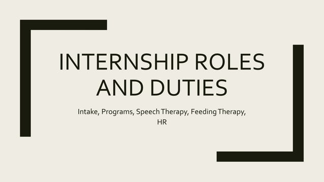 AID-L Internship Powerpoint ppt | PPT
