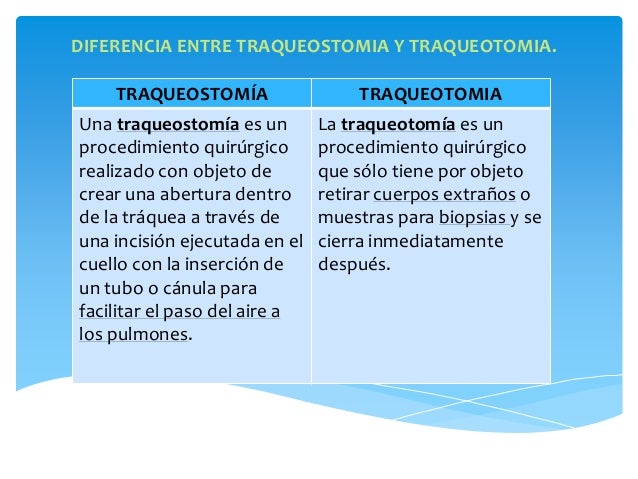 traqueostomía
