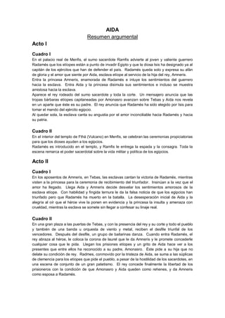 Aida argumento | PDF