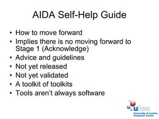 The AIDA toolkit: Assessing Institutional Digital Assets, by Ed Pinsent ...