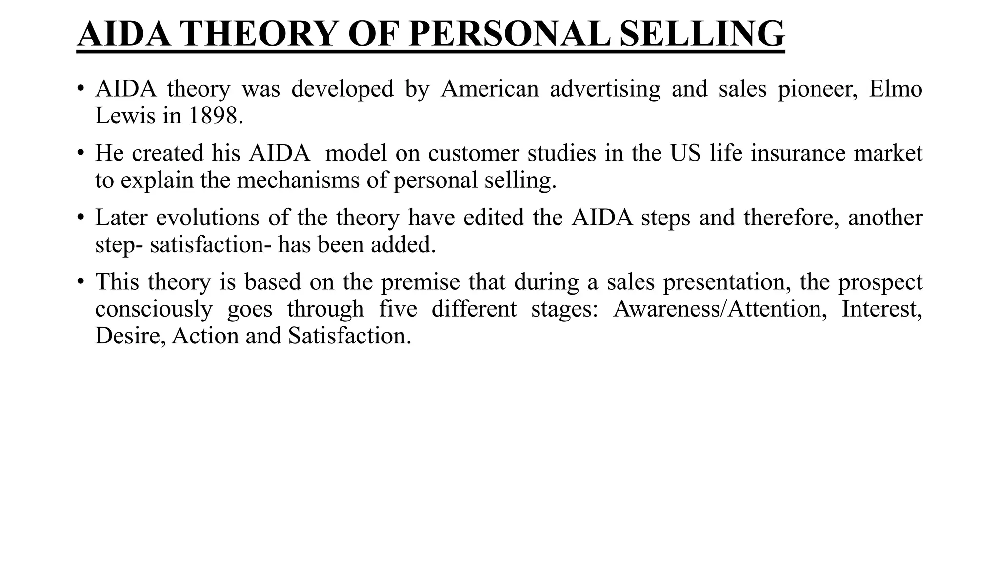 AIDA model of Personal Selling | PPTX