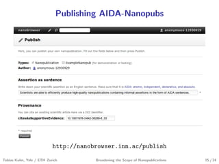 Broadening the Scope of Nanopublications | PPT