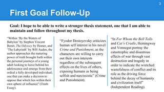 Aidan Barry's 11H English Writing Portfolio | PPTX