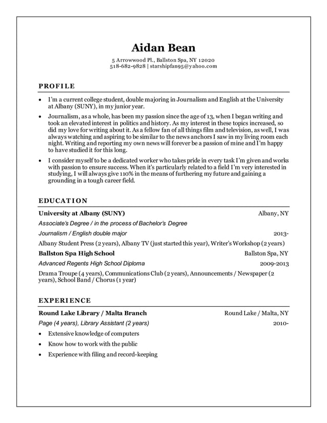Aidan Bean - Resume | PDF
