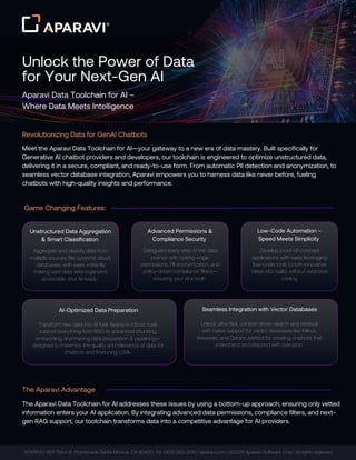 Unlock the Power of Data for Next-Gen AI Chatbots with Aparavi | PDF