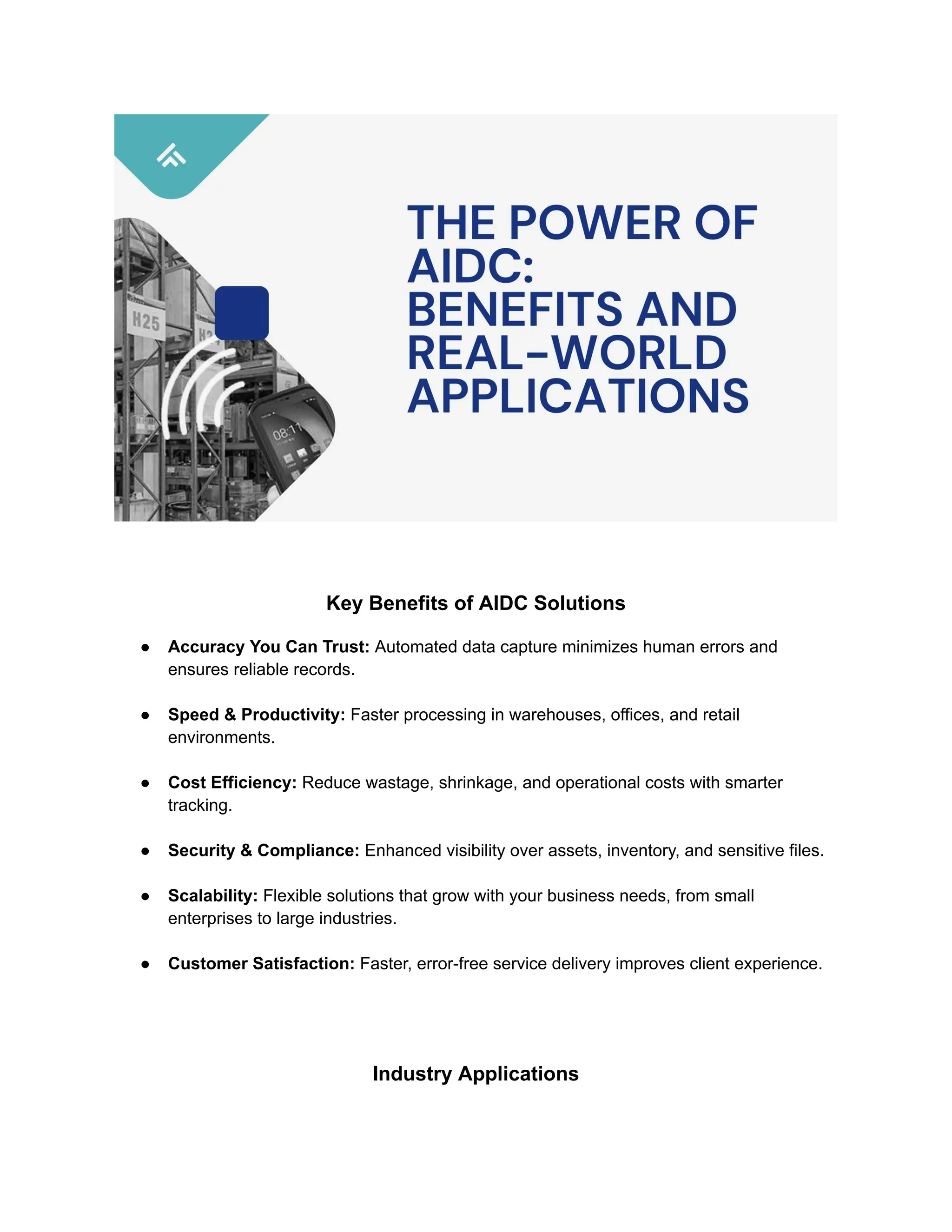 Warehouse Management System (WMS) Solutions | AIDC India | PDF